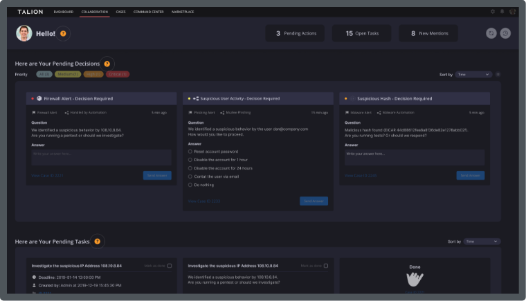 Managed Detection & Response (MDR) | Talion Managed Detection & Response (MDR) | Talion